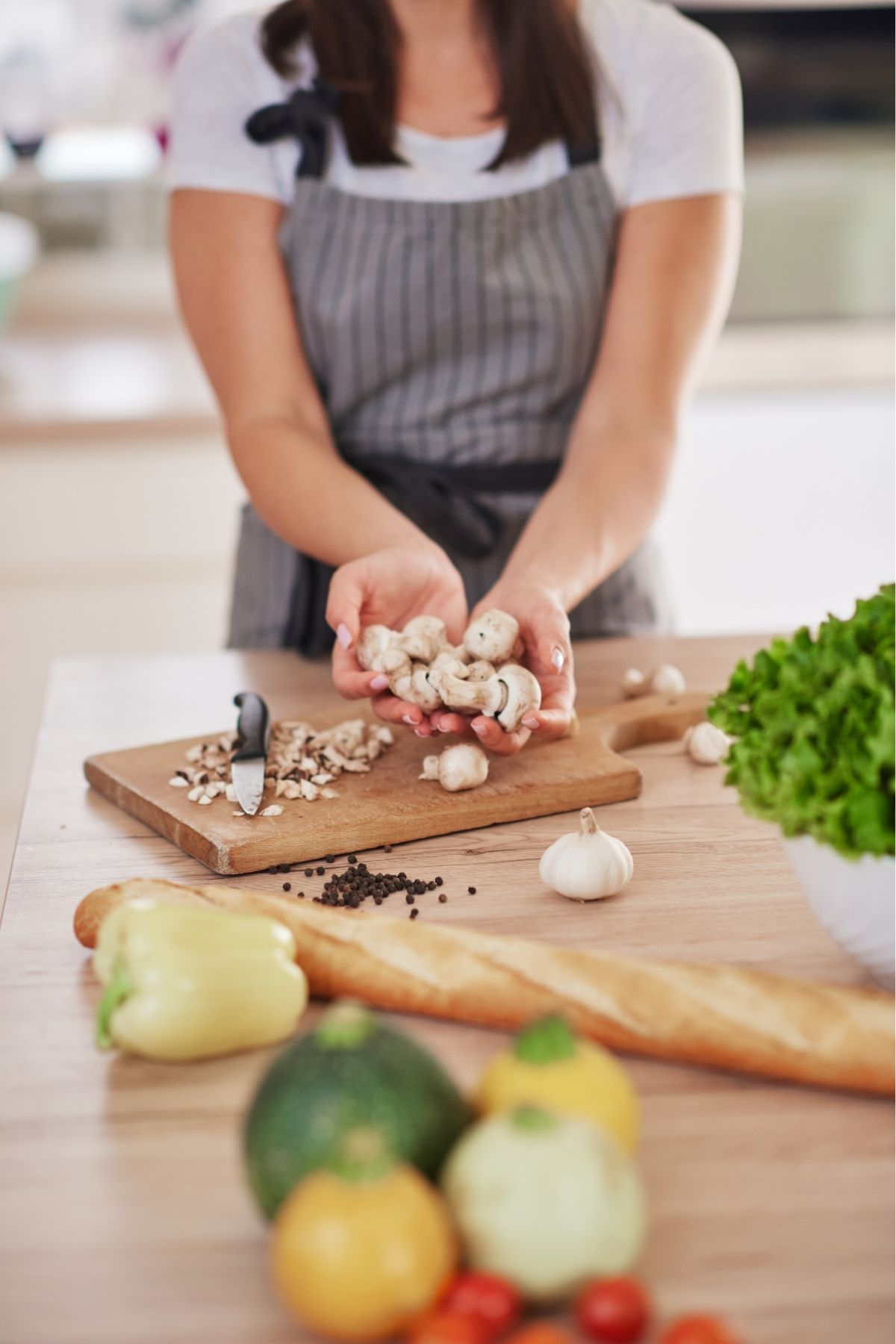 Making dinner at home